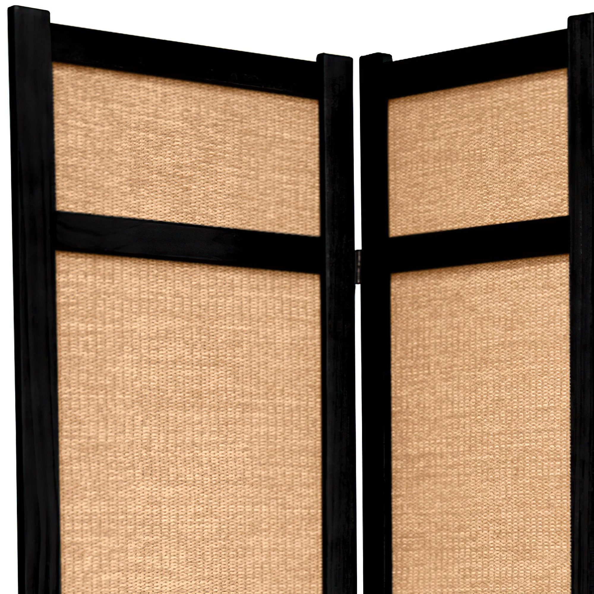 Lightweight Room Divider, Double Hinged Woven Jute Screens - Beach ...