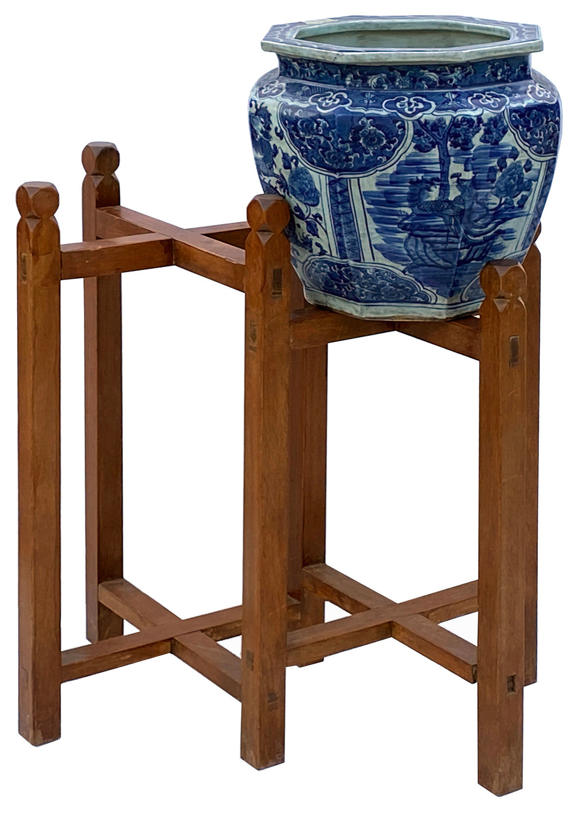 Chinese Double Square Rhombus Plant Vase Stand Pedestal Table Hcs6001 ...