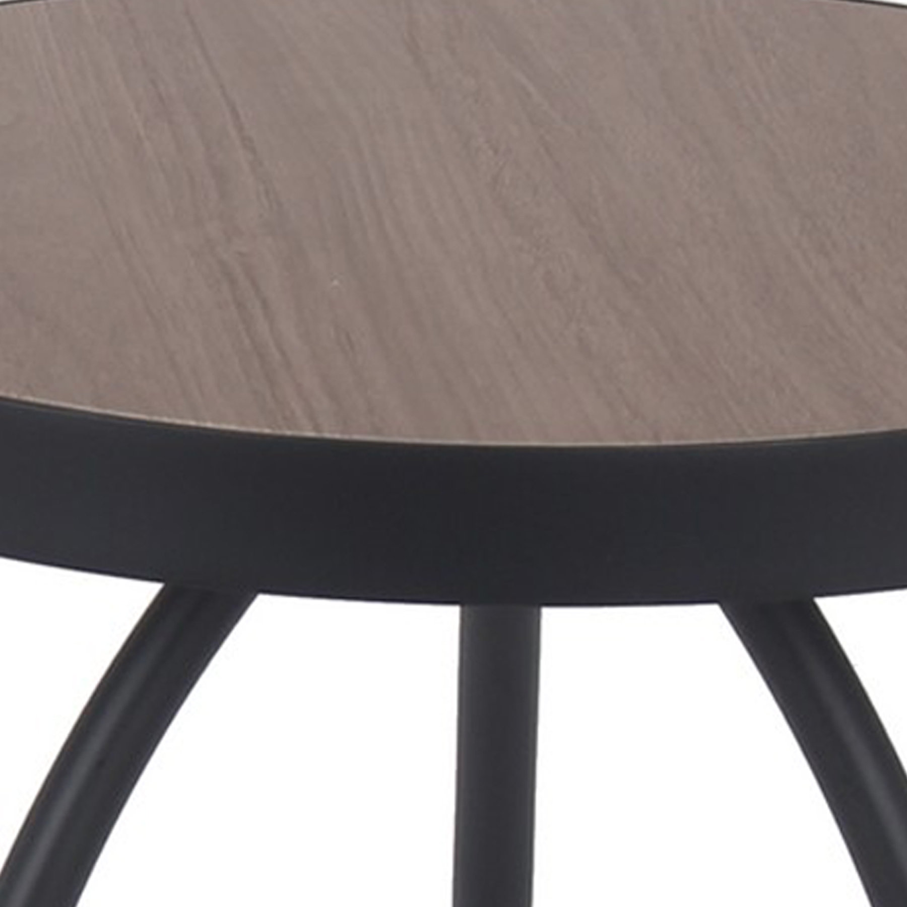 Benzara BM239421 24 Inches Round Wooden Top Accent Table With Tripod ...