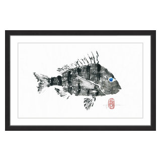 "Sheepshead" Framed Painting Print, 30"x20" - Asian - Prints And ...