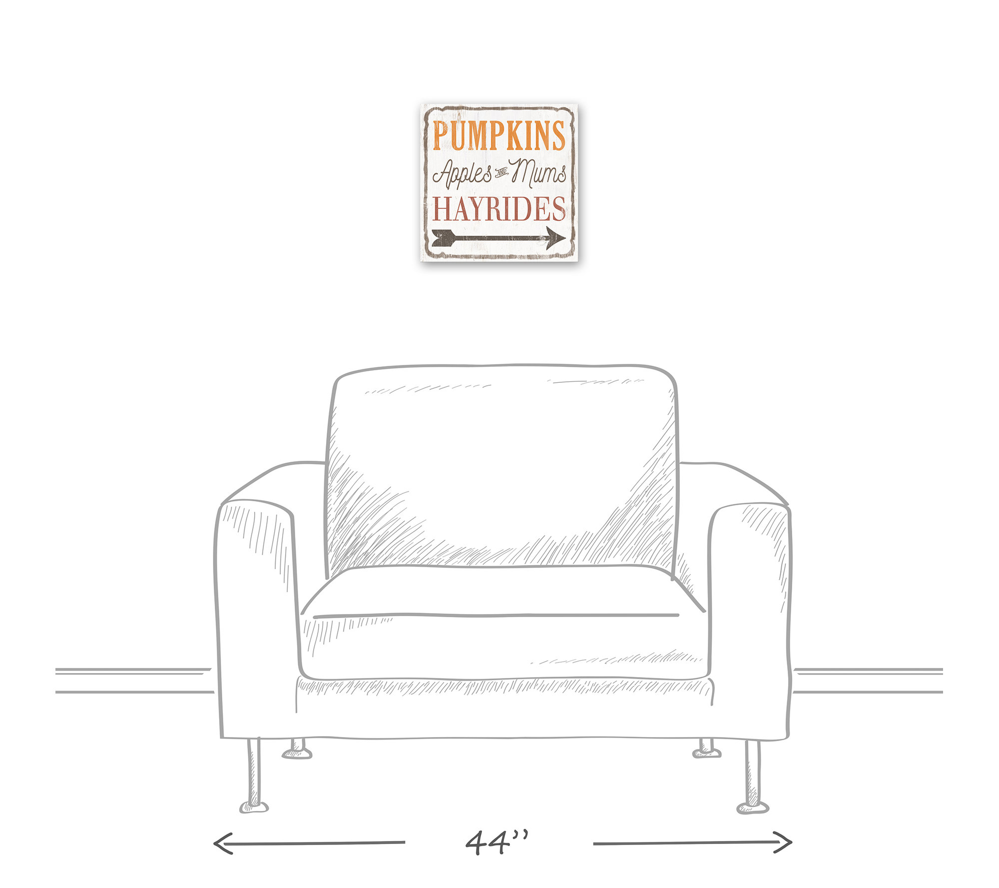 Fall This Way 12x12 Canvas Wall Art, 12x12 - Contemporary - Prints And ...