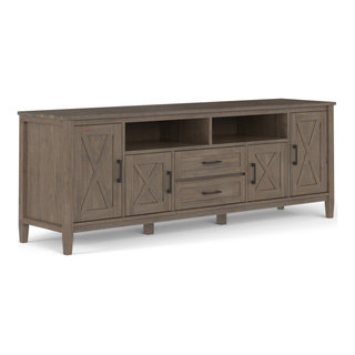 Ela Solid Wood 72" TV Media Stand - Transitional - Entertainment ...