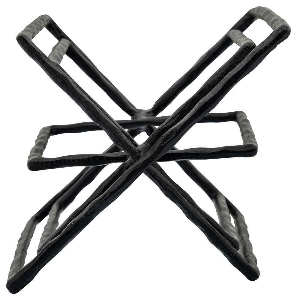Metal, 11" 5-Square Links, Black - Industrial - Decorative Objects And ...