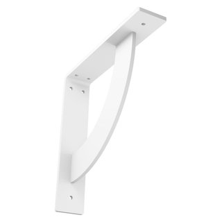 1 1/2"Wx5 1/2"Dx8"H Edwards Wrought Iron Bracket, Single Center Brace ...