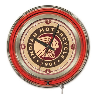 Indian Motorcycle Neon Clock - Southwestern - Wall Clocks - by Holland ...
