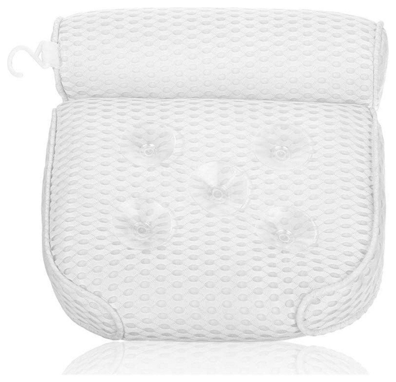 Quick-Dry Neck Shoulder & Back Support Bath Pillow, Bathtub Spa Cushion ...