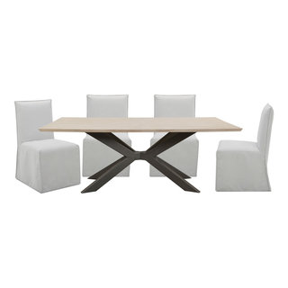 Parker House Crossings Monaco 86 In. Dining Table With 4 Upholstered ...