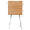 Universal Expert Abacus 2 Drawer Side Table Modern Oak and White ...