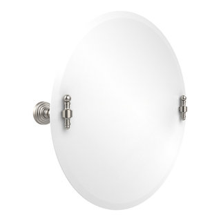 Frameless Round Tilt Mirror With Beveled Edge - Traditional - Bathroom ...
