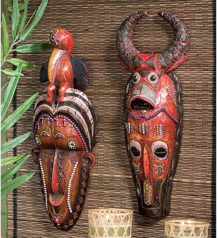 Hornbill and Cape Buffalo Masks - Eclectic - Wall Sculptures - by ...