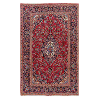 Consigned, Floral Vintage Traditional Medallion Area Rug Handmade, Red ...