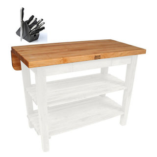John Boos Kitchen Island Butcher Block 48x32 and Henckels Knife Set ...