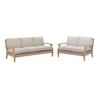 Miriam Natural Beige Outdoor Living Room Set - Transitional - Outdoor ...