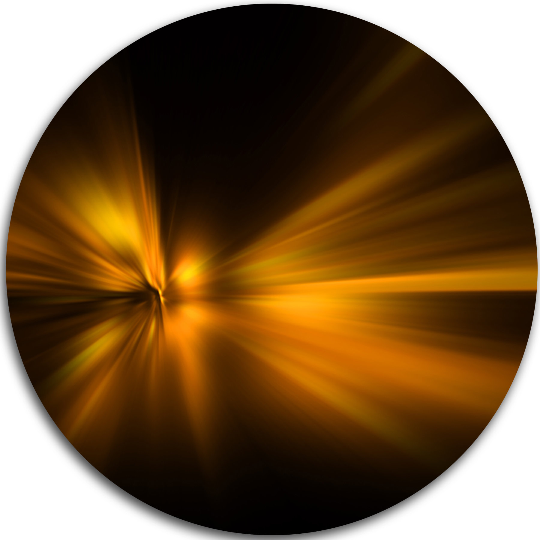 Gold Light Over Dark Pattern, Abstract Digital Disc Metal Artwork, Disc ...