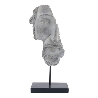 Resin, 16"h Face On Stand, Fray - Contemporary - Decorative Objects And ...