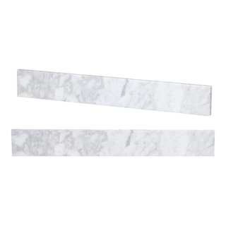31-inch Bathroom Vanity Backsplash in Carrara White Marble ...