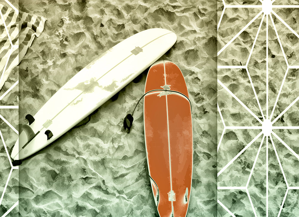 "Surf's Up Four", 32" x 44" - Beach Style - Metal Wall Art - by JVA Art ...