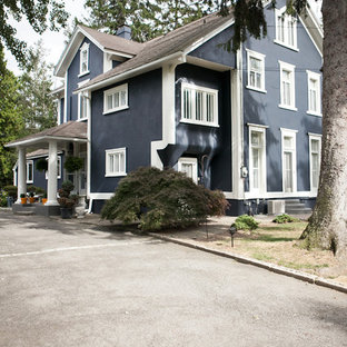 75 Beautiful Blue Stucco Exterior Home Pictures & Ideas - November ...