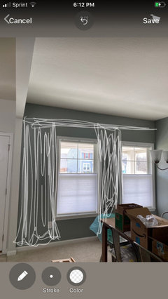 window treatment for oddly placed windows.