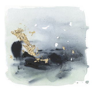 "Cerulean & Gold II" Fine Art Giant Canvas Print, 54"x54", 72 x 72 ...