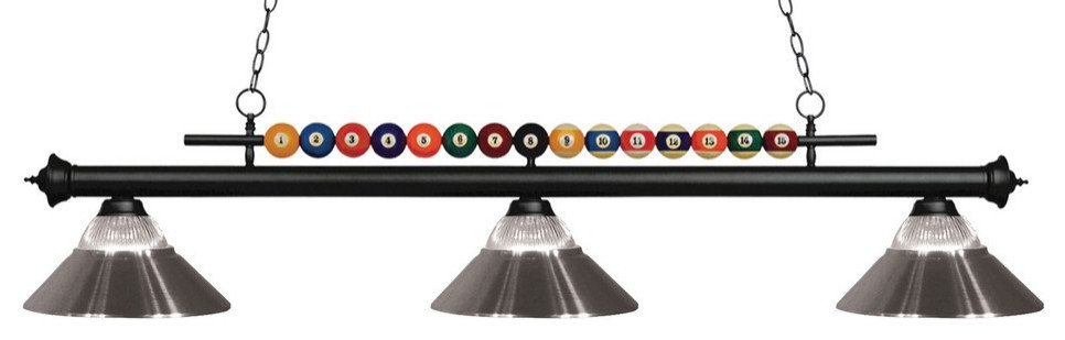 -3 Light Island/Billiard in Billiard Style-16 Inches Wide by 15 Inches ...