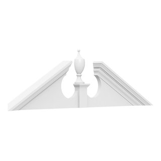 Acorn Architectural Grade PVC Pediment, 36"W x 9"H x 2-3/4"P ...