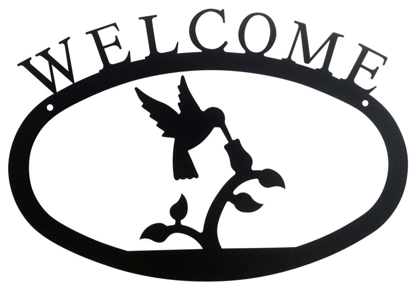 Hummingbird Welcome Sign, Large - Tropical - Novelty Signs - by Village ...