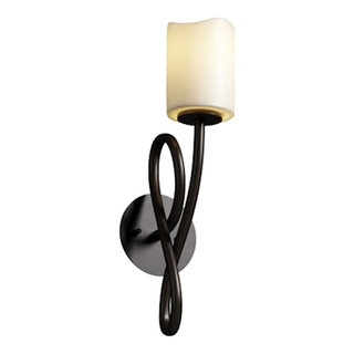 Justice Design Wall Sconce CNDL-8911-14-CREM-DBRZ - Transitional - Wall ...