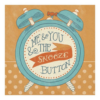 "The Snooze Button Orange" Digital Paper Print by Mary Urban, 20"x20 ...