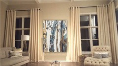 How should I decorate the space between the 2 windows?