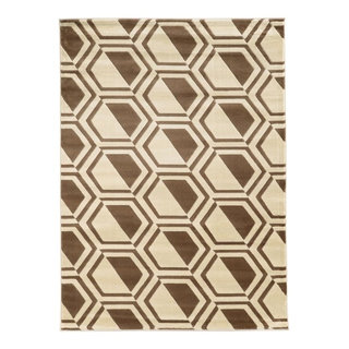 Roma Comb Ivory/Beige 5X7 - Contemporary - Area Rugs - by Homesquare ...