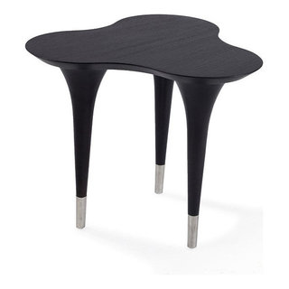 Carisa End Table, Smoked Oak veneer With Solid Oak Legs - Midcentury ...