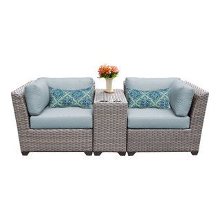 Florence 3 Piece Outdoor Wicker Patio Furniture Set 03b - Tropical ...