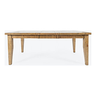 Telluride Rustic Farmhouse Solid Wood 78 Extension Dining Table ...
