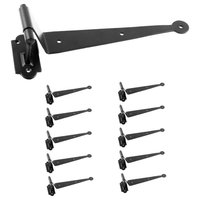 Black Offset Strap Hinge Lift Off Pintle Hinges Cast Iron 11 3/4" L ...