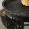 Antonio Round Rattan Tray Top Accent Table Black - Tropical - Side ...