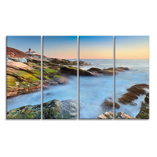 "Beavertail Lighthouse During Winter" Beach Photo Wall Art, 48"x28", 4 ...