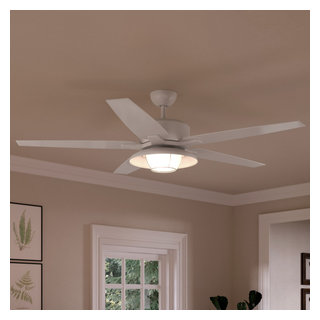Luxury Traditional Ceiling Fan, White, UHP9171, Santa Monica Collection ...