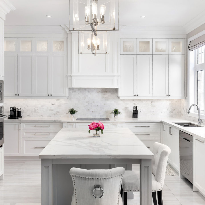 Calacatta Quartz Kitchen Countertops - Photos & Ideas | Houzz