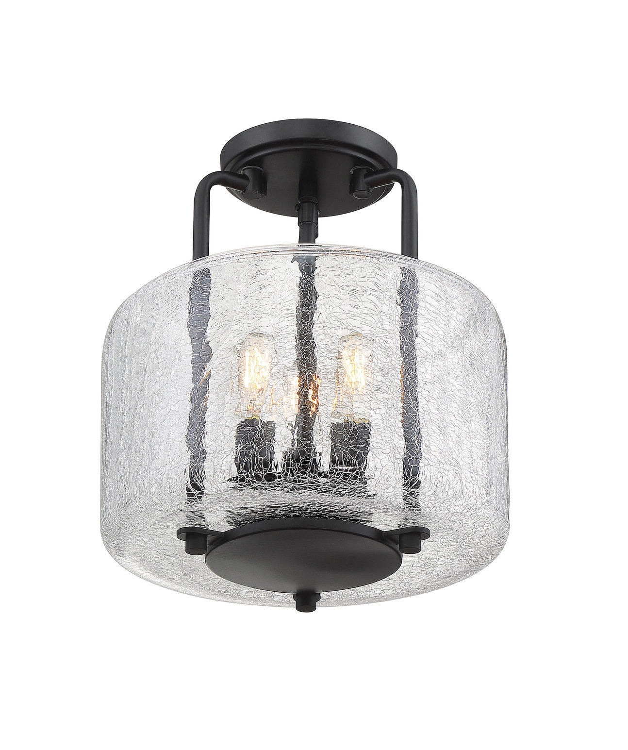 Avalon 3-Light English Bronze Semi Flush Mount - Transitional - Flush ...