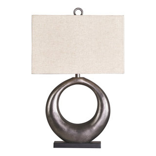 Ashley Furniture Saria Aluminum Table Lamp in Antique Silver ...