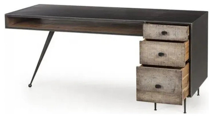 Sonder Living Eric Desk | Drift Wood - Midcentury - Desks And Hutches ...