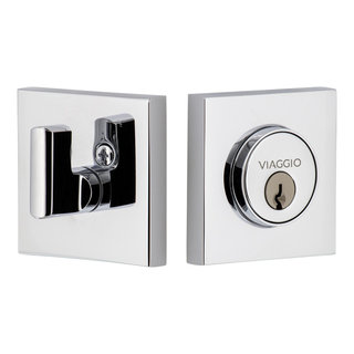 Quadrato Rosette Single Cylinder Deadbolt, 2.75" - Transitional - Door ...