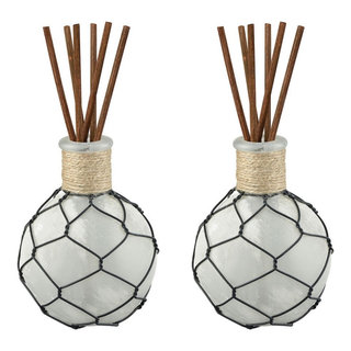 Pomeroy 730740/S2 Farmhouse Set Of 2 Reed Diffusers Round, White, Black ...