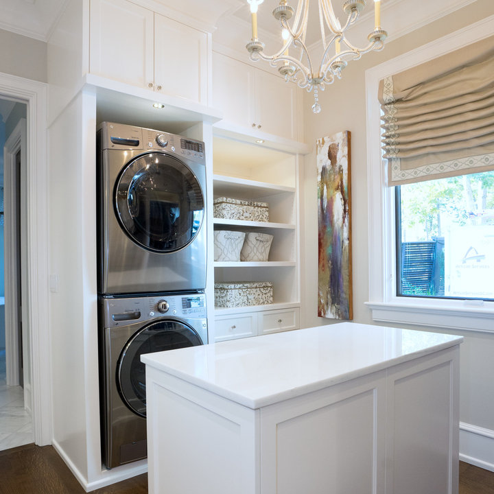 75 Laundry Room with Glass-Front Cabinets Ideas You'll Love - May, 2026 ...