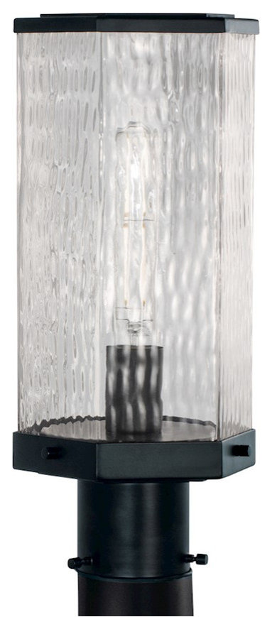 Norwell Lighting Polygon 1 Light Post, Matte Black 1177-MB-WAV ...
