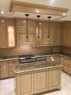 Suspended Ceiling Above Kitchen Island | Shelly Lighting