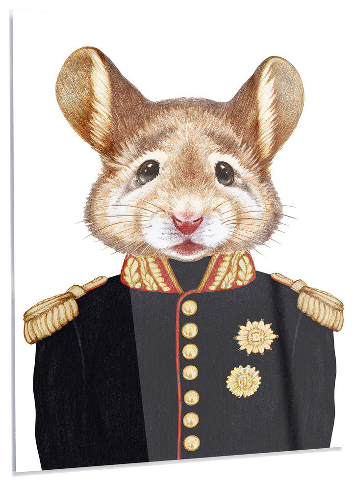 Mouse in Military Uniform, LED Metal Art, 40x48, 1 Panel - Eclectic ...