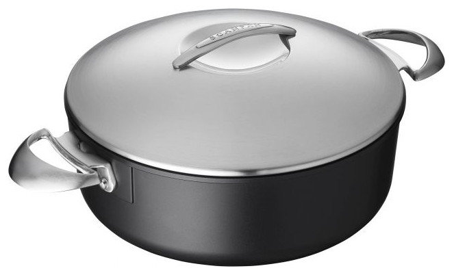 SCANPAN Professional Low Sauce Pot With Lid - Dutch Ovens And ...