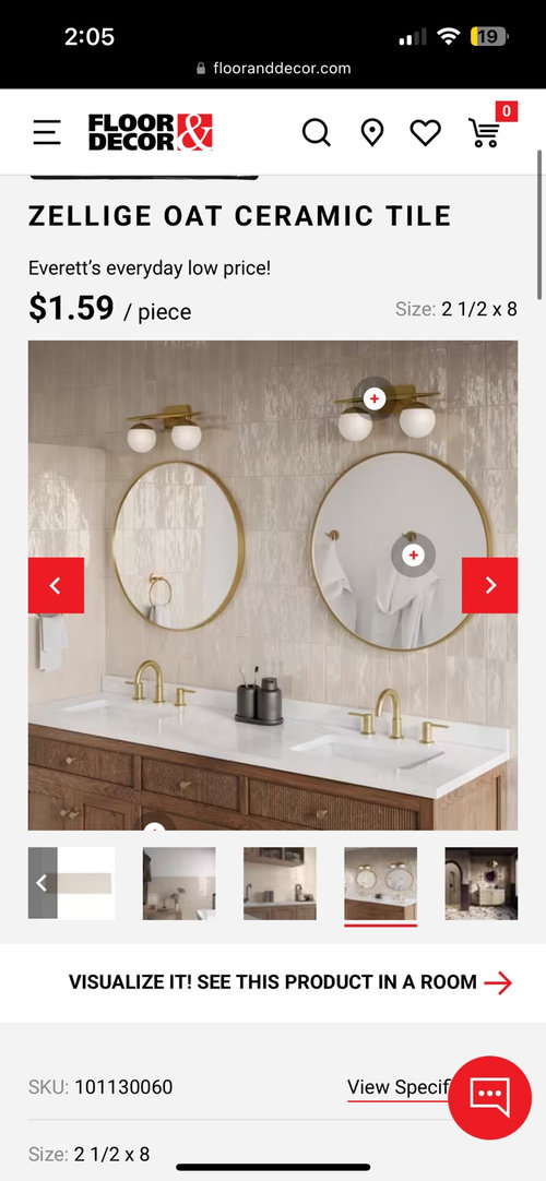 grout color for zellige oat tile?